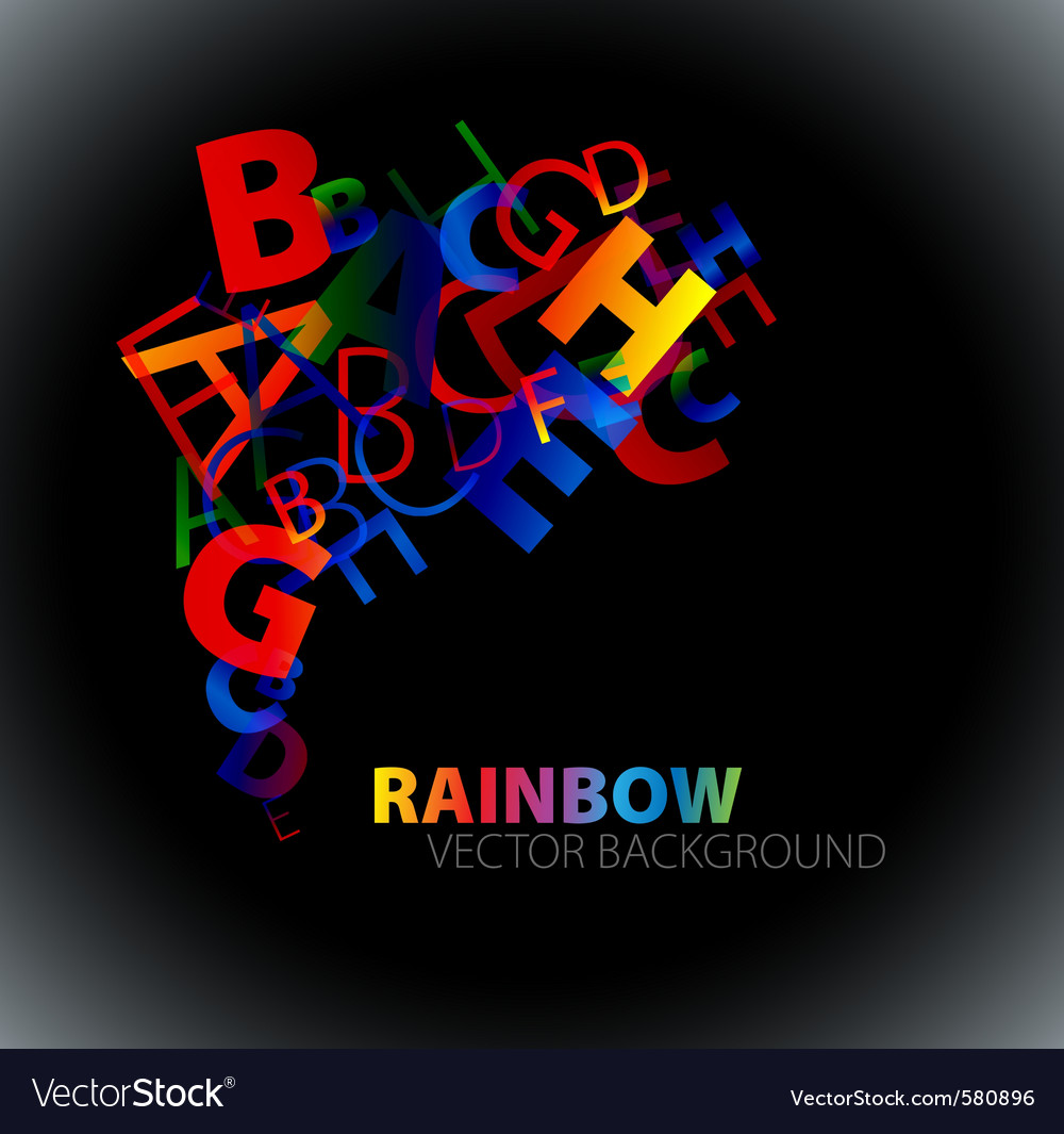 Rainbow numbers background Royalty Free Vector Image