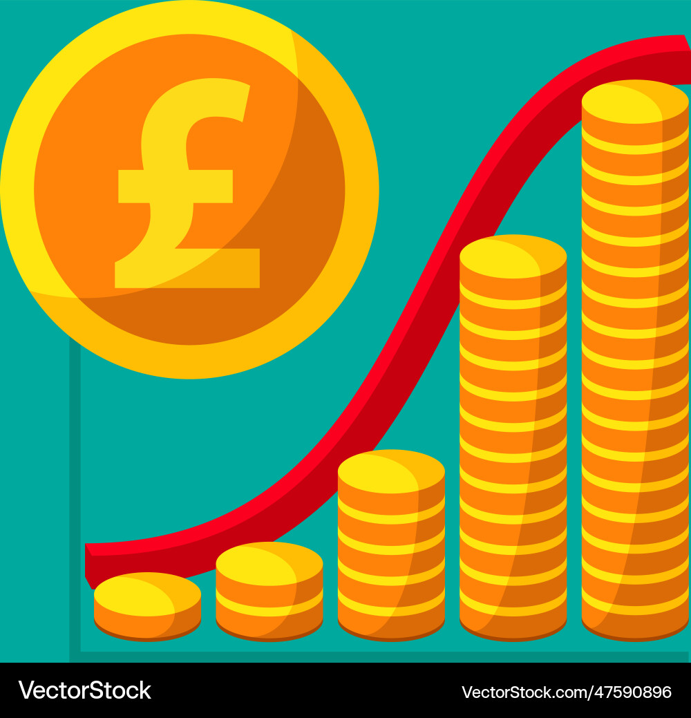 Represent of financial growth concept Royalty Free Vector