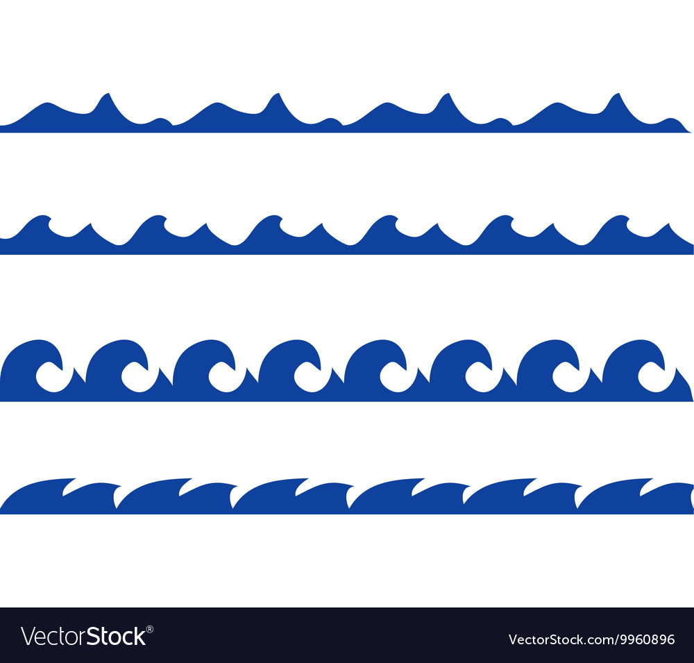 Sea waves Royalty Free Vector Image - VectorStock