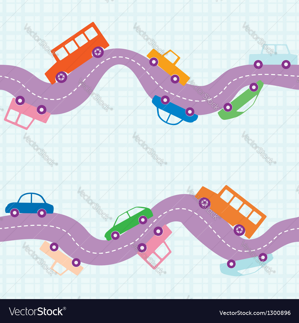 Seamless road background Royalty Free Vector Image