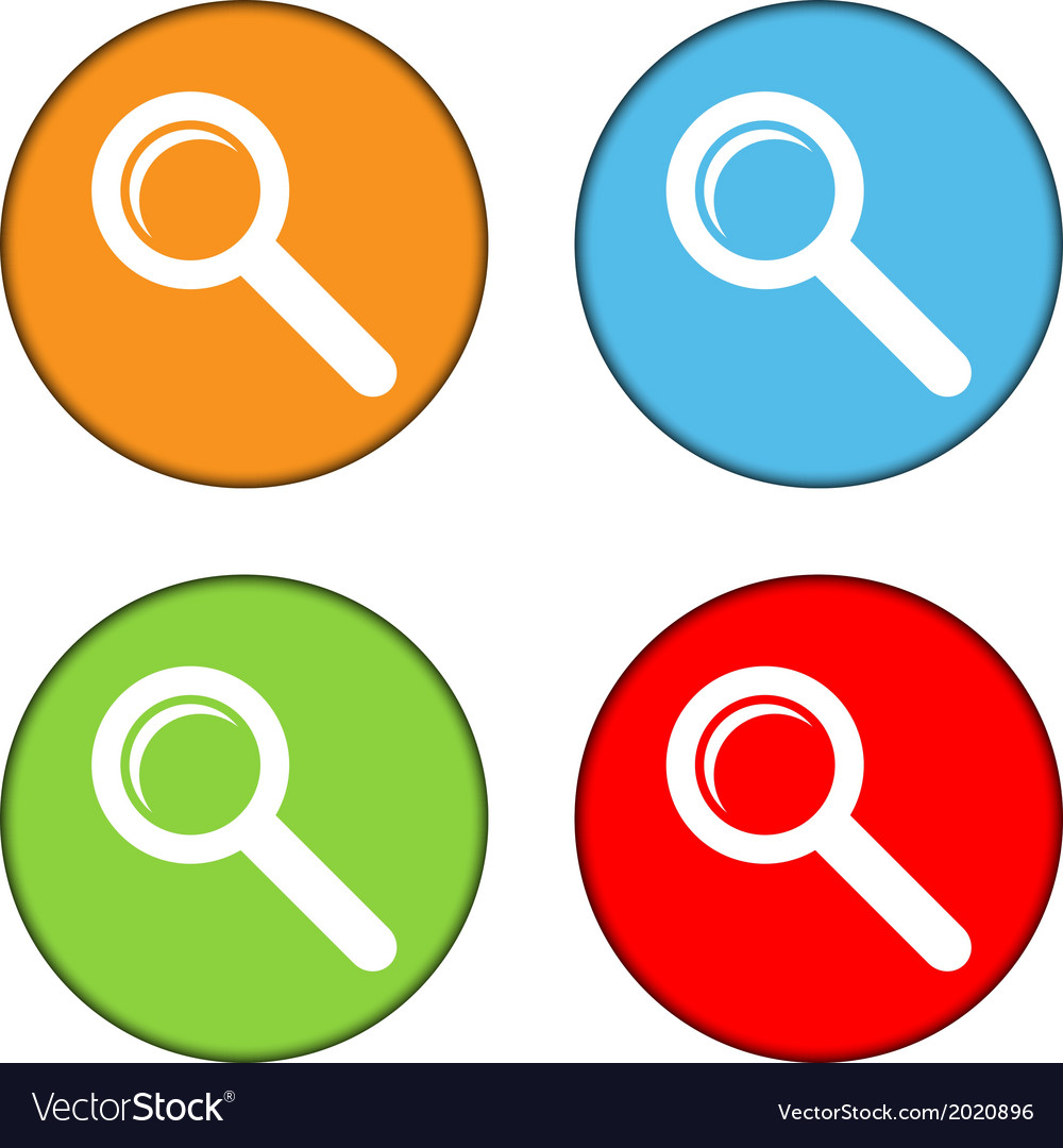 Search buttons set Royalty Free Vector Image - VectorStock
