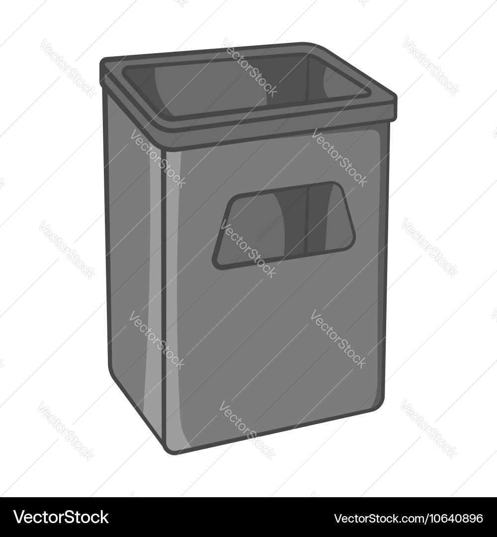 Street dustbin icon black monochrome style Vector Image