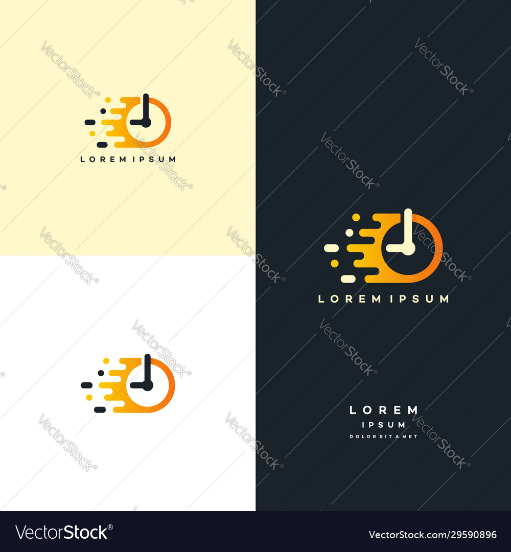 Time management logo design fast logo Royalty Free Vector Time management logo design fast logo Royalty Free Vector