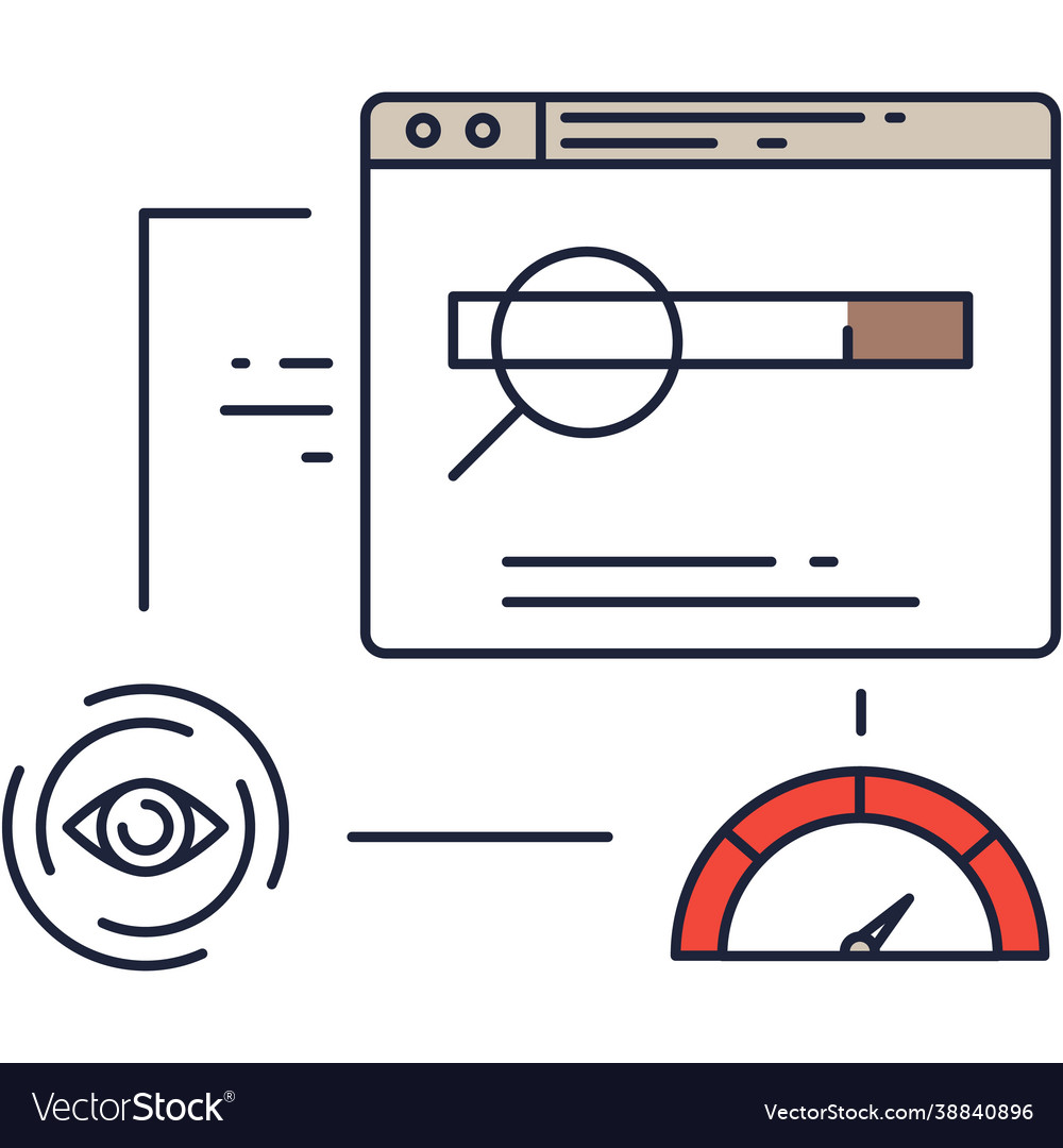 Website loading speed icon flat design Royalty Free Vector