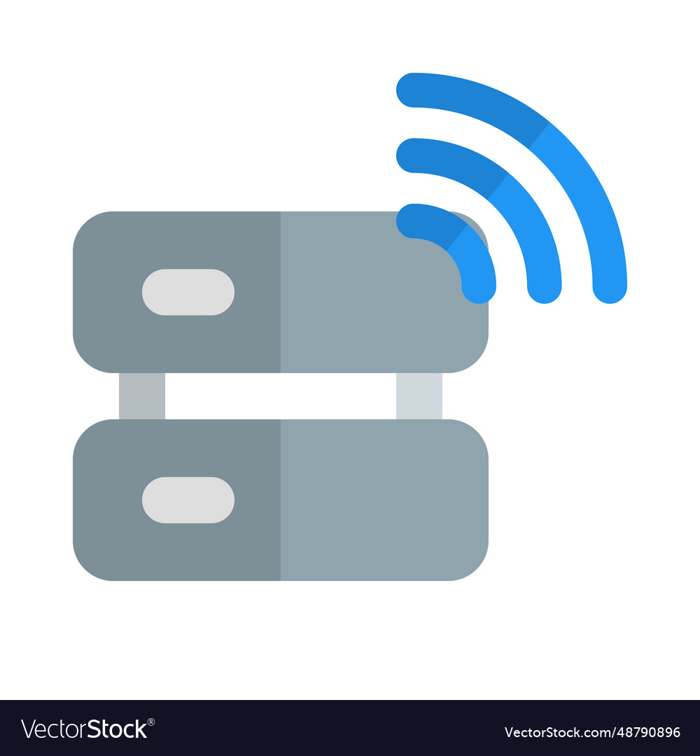 Wireless data sharing through cloud server Vector Image