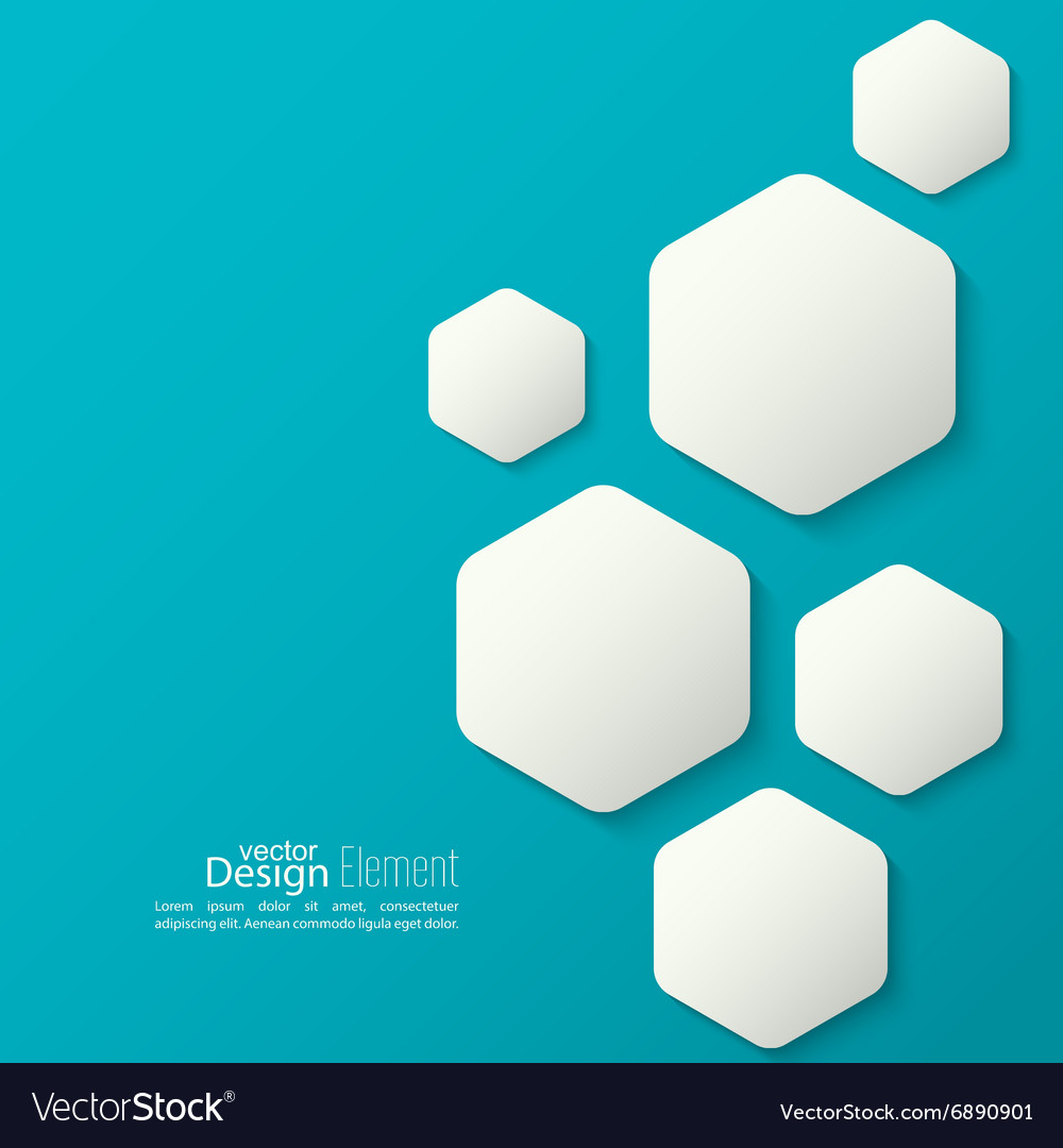 Abstract background with hexagons Royalty Free Vector Image