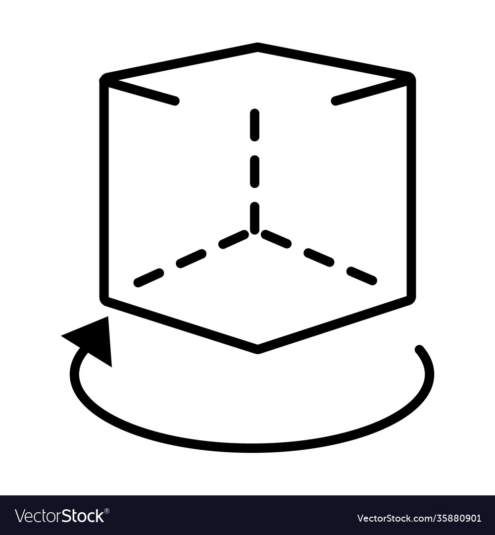 Augmented reality design 3d objects line style Vector Image