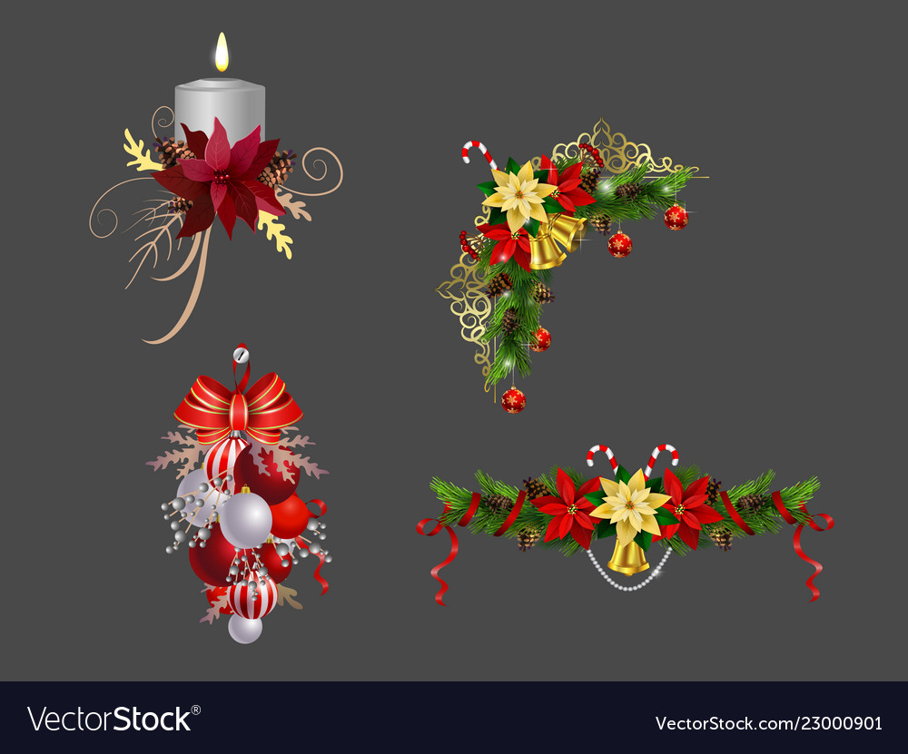 Christmas elements for your designs Royalty Free Vector