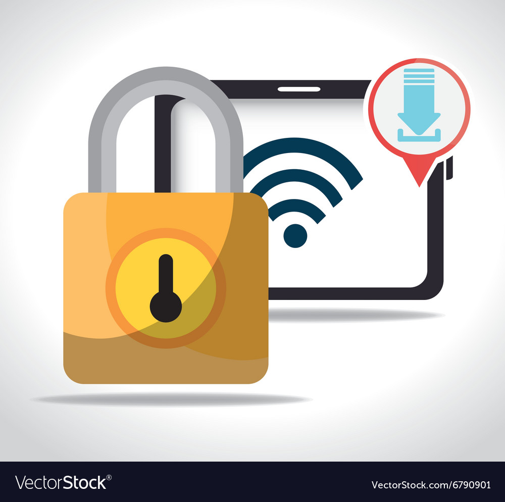 Computing security system Royalty Free Vector Image