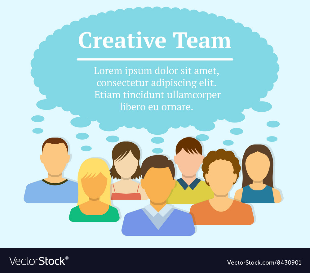Creative team concept Royalty Free Vector Image