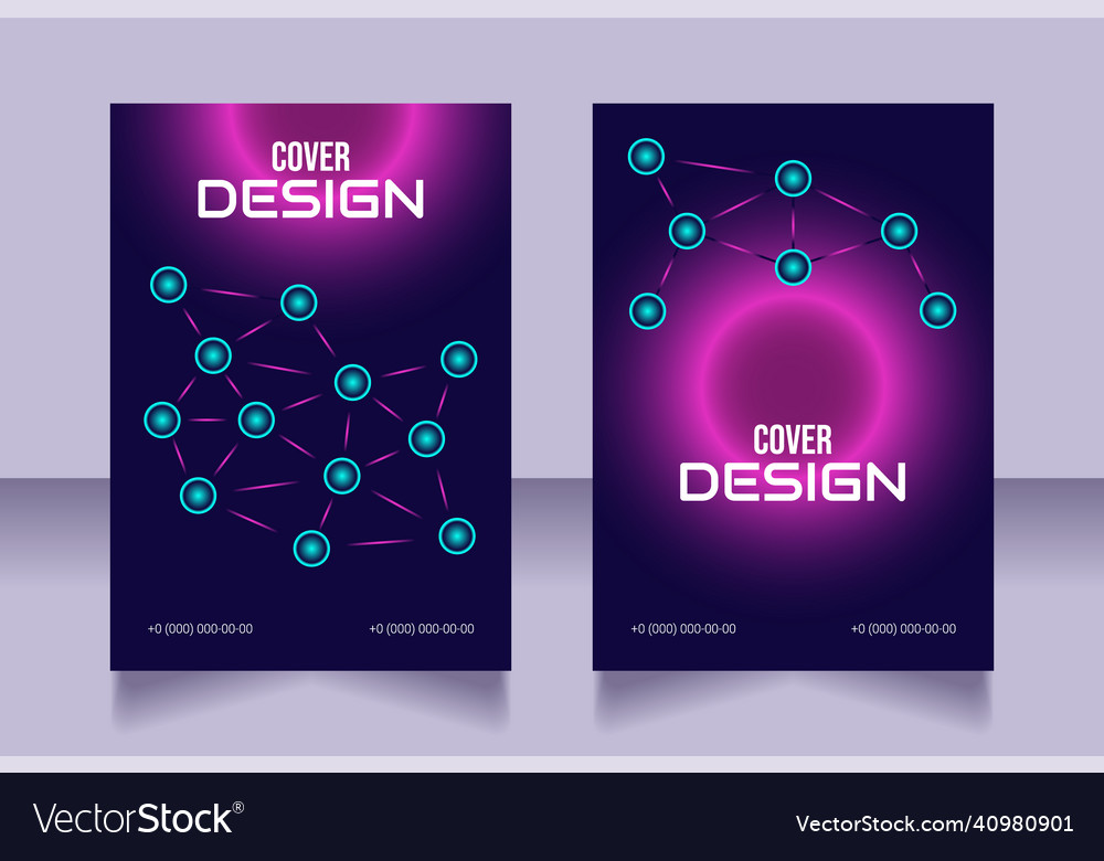 Cybersecurity Awareness Blank Brochure Design Vector Image