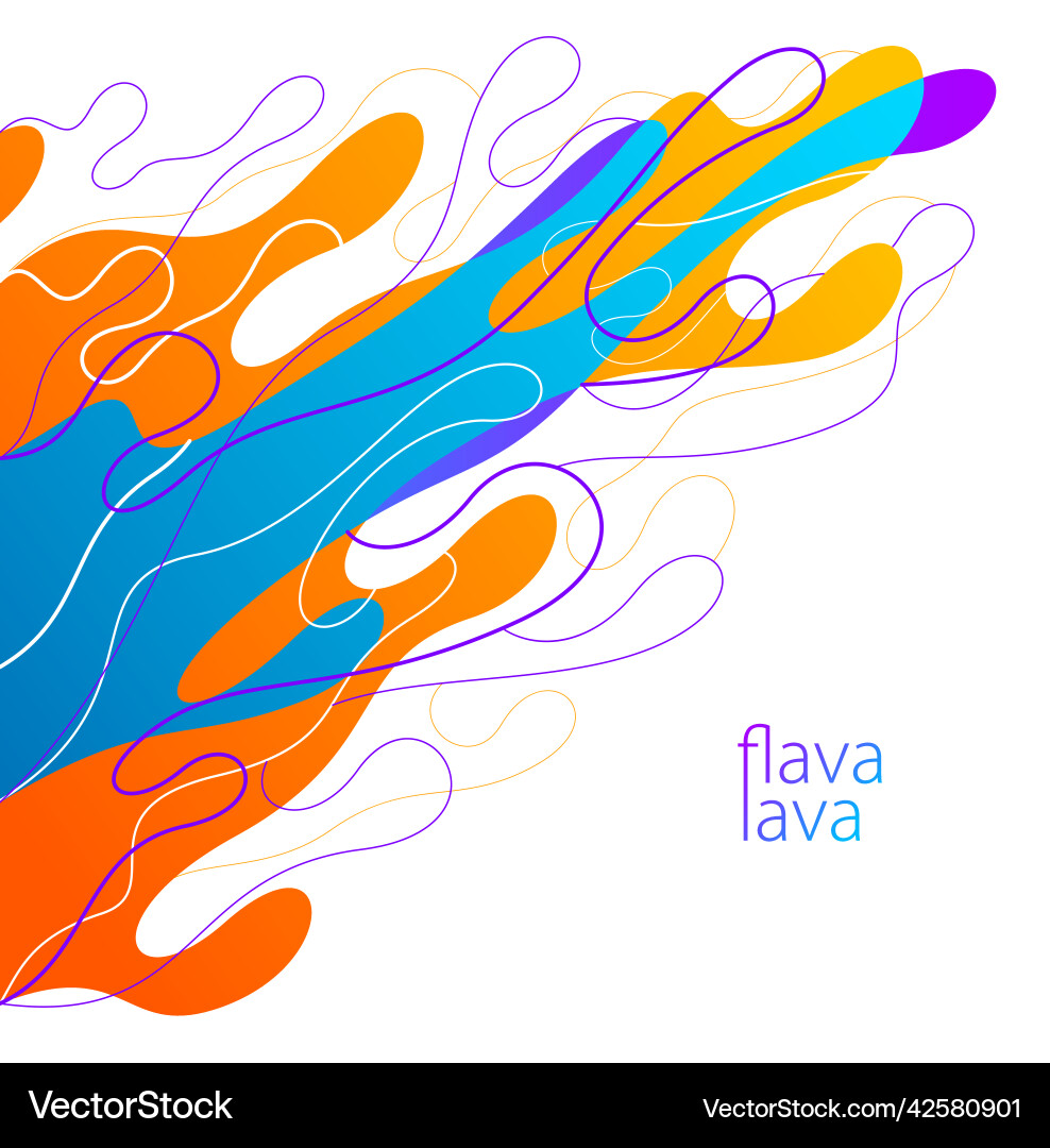 Fluids colorful liquid shapes in motion abstract Vector Image