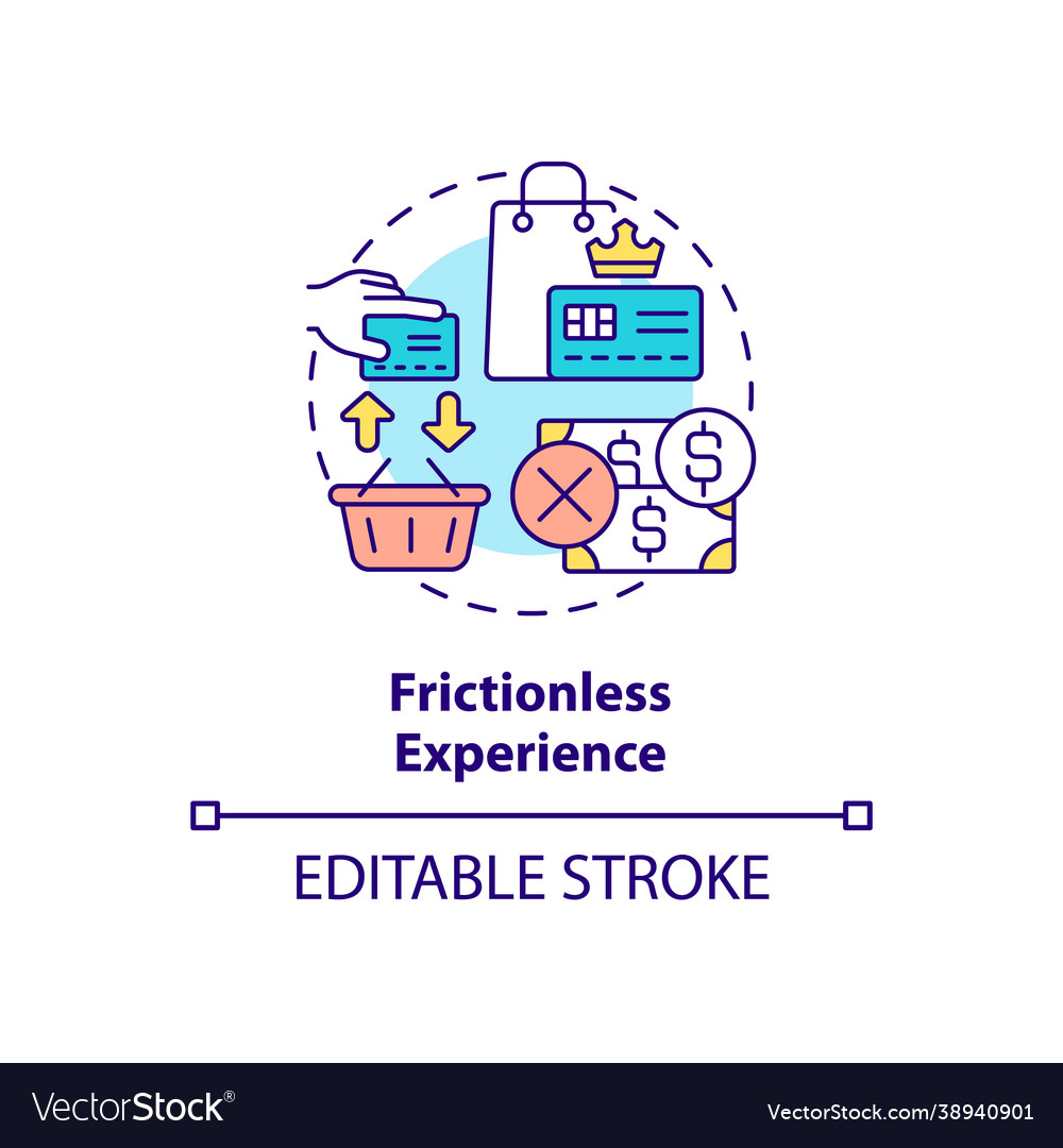 Frictionless experience concept icon Royalty Free Vector
