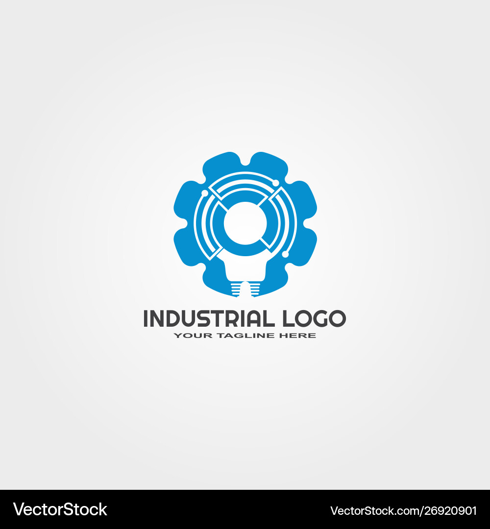Industrial logo template for business Royalty Free Vector