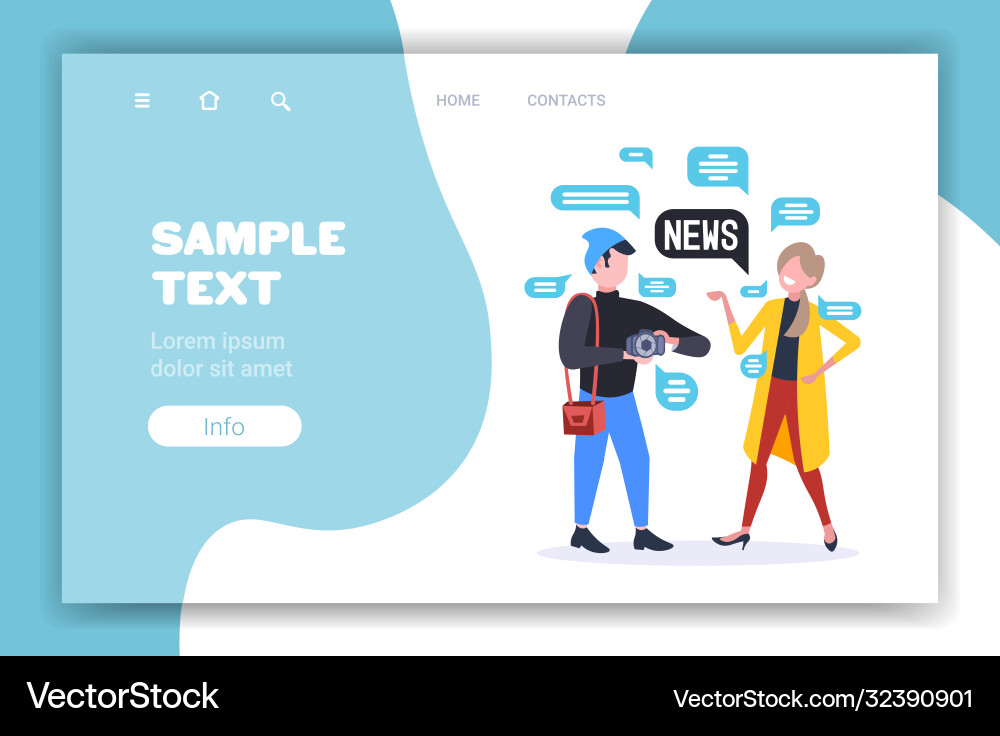 Photographer with model chatting during meeting Vector Image