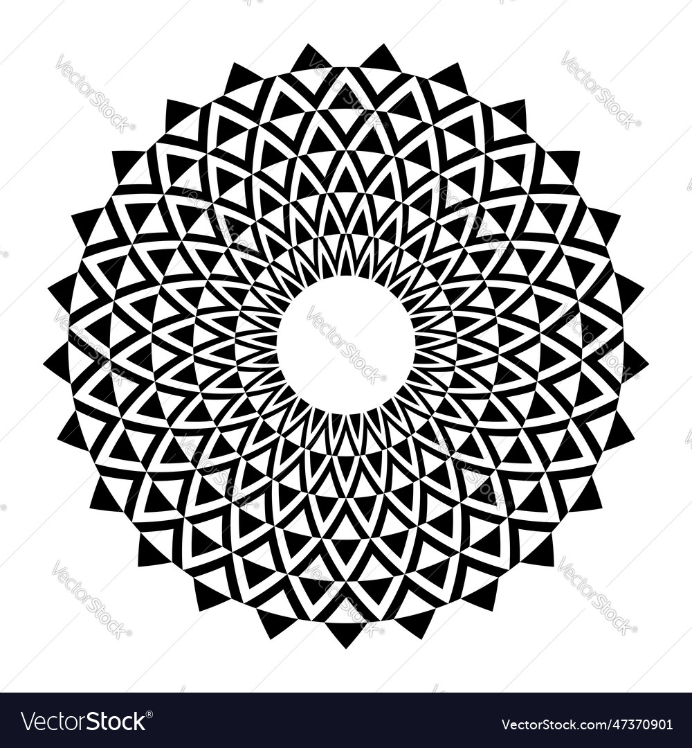 Radial circle pattern round Royalty Free Vector Image