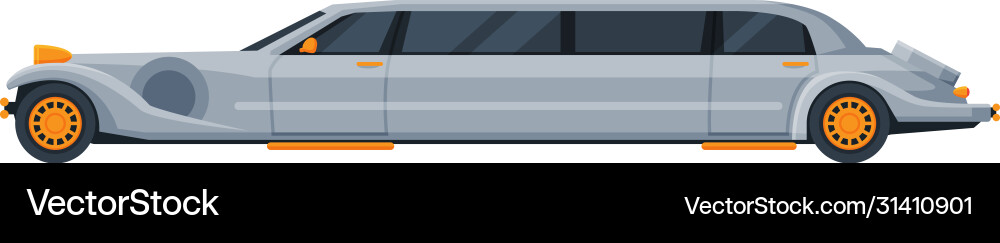 Retro limousine car elegant premium luxurious Vector Image