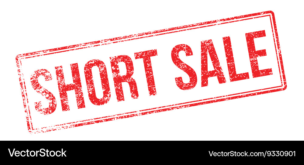 Short sale red rubber stamp on white Royalty Free Vector