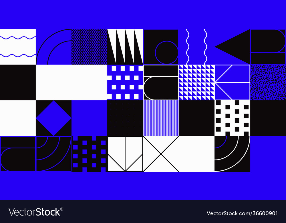 Simple geometric pattern design with basic Vector Image