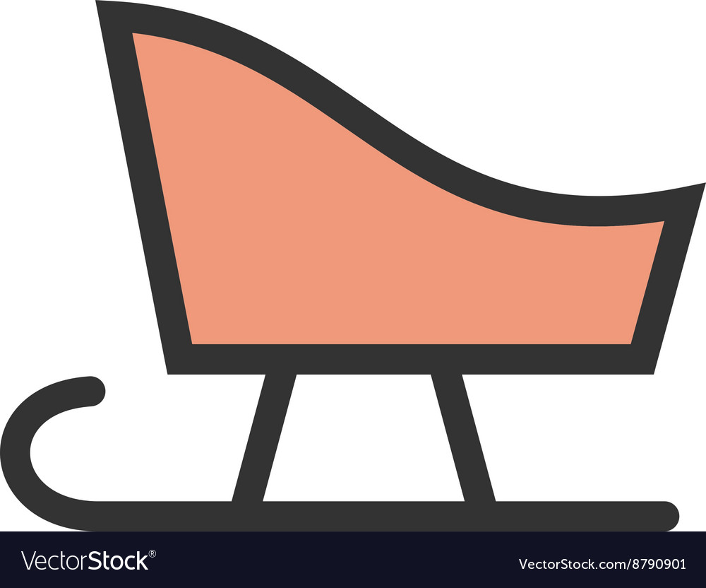 Sled Royalty Free Vector Image - VectorStock