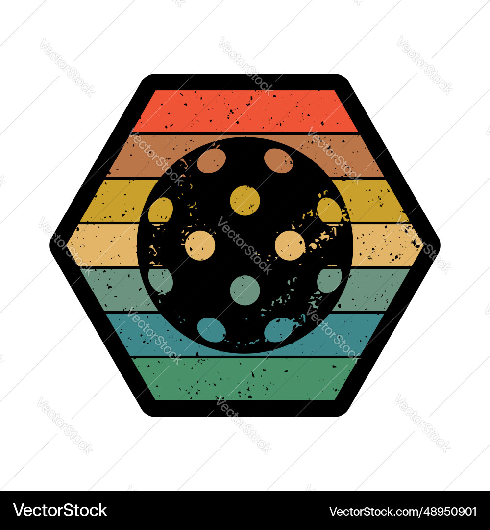 Vintage retro style pickleball tshirt designs Vector Image