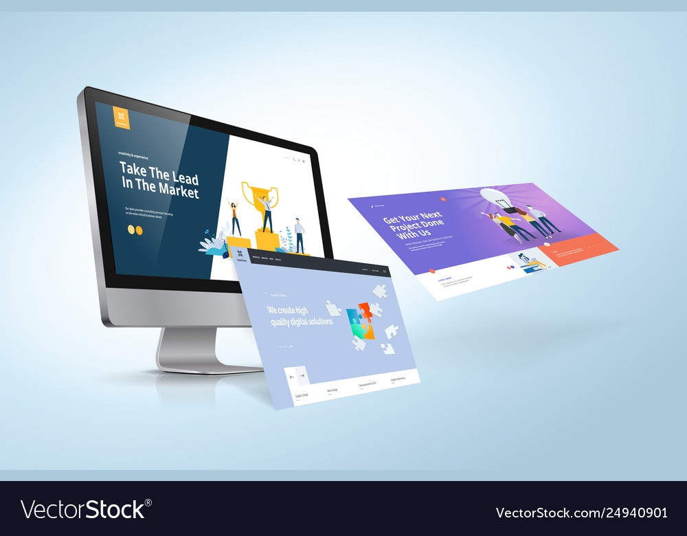 Web design template Royalty Free Vector Image - VectorStock