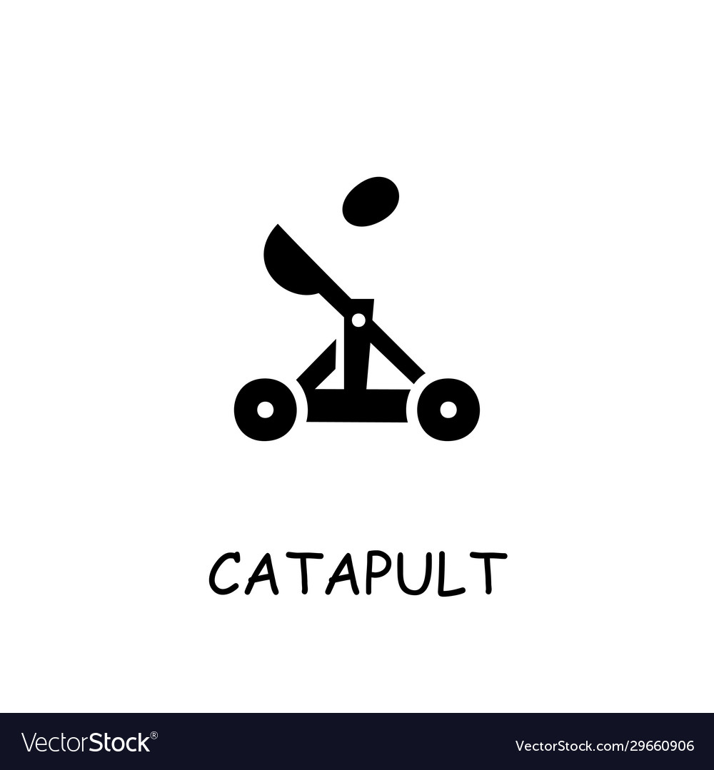 Catapult flat icon Royalty Free Vector Image - VectorStock