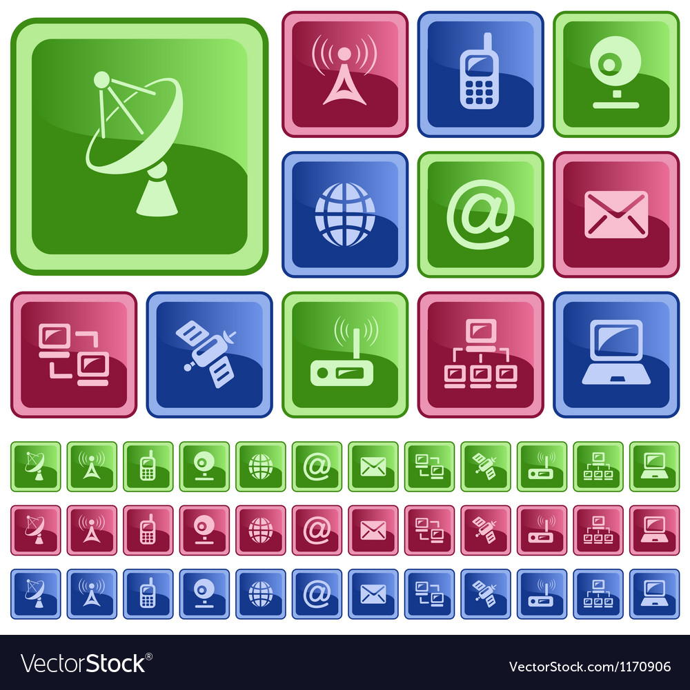 Communication buttons Royalty Free Vector Image