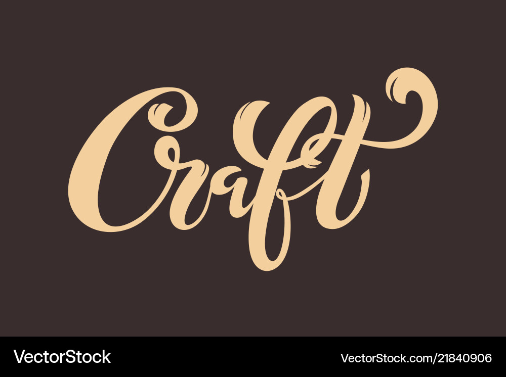 Craft logo handwritten lettering for restaurant Vector Image