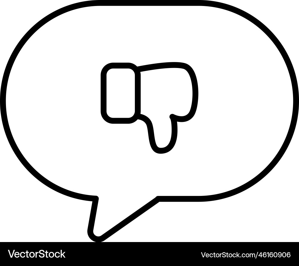 Dislike feedback icons with black outline style Vector Image
