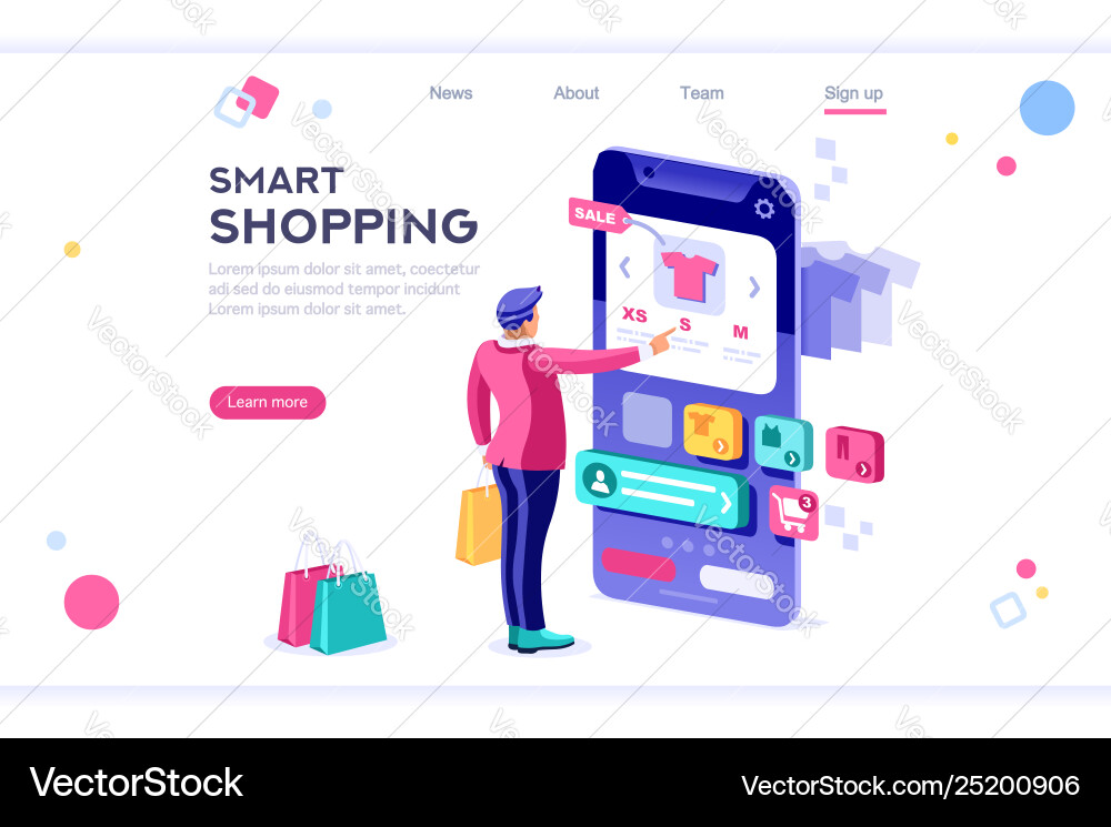 E-commerce internet items Royalty Free Vector Image