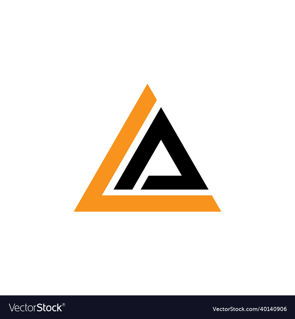 Initial letter ca triangle logo Royalty Free Vector Image