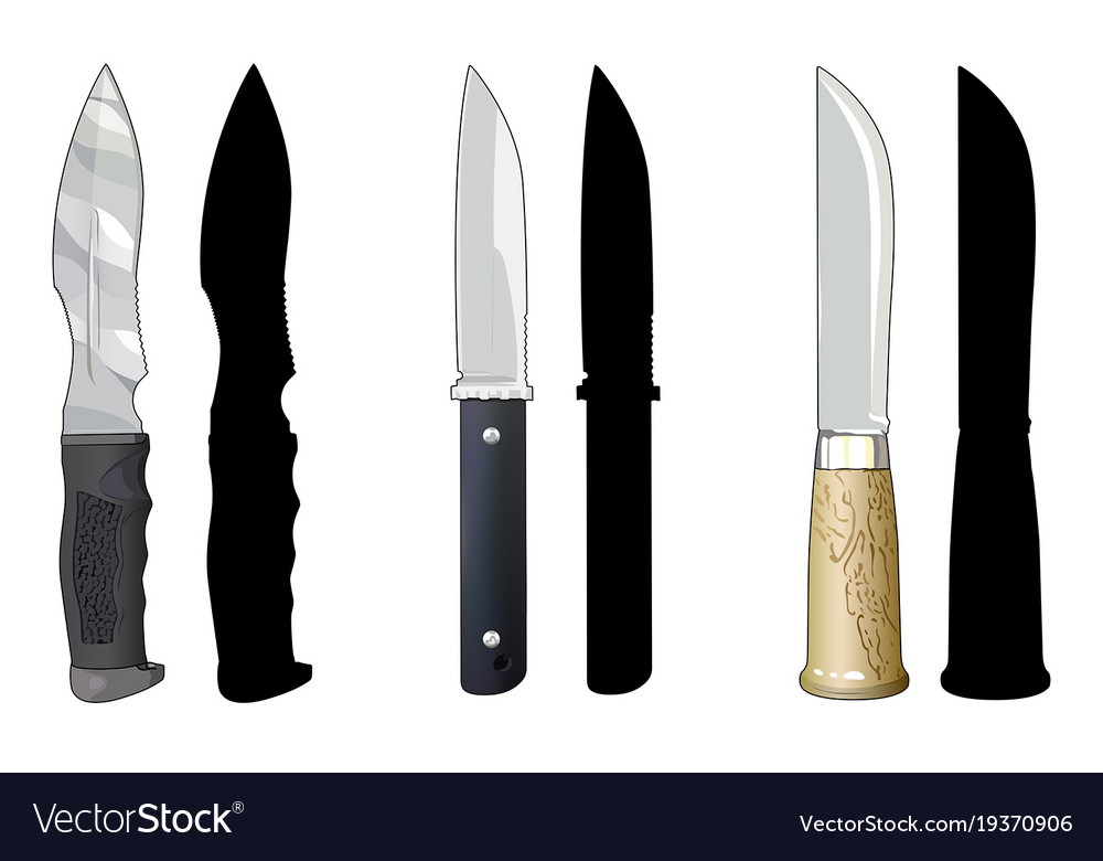 Knives set1 Royalty Free Vector Image - VectorStock
