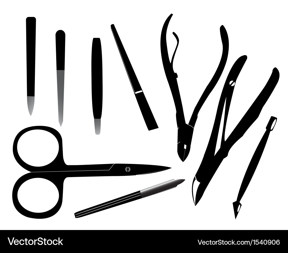 Manicure tools Royalty Free Vector Image - VectorStock