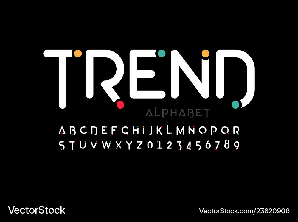 Modern font design trendy alphabet letters Vector Image