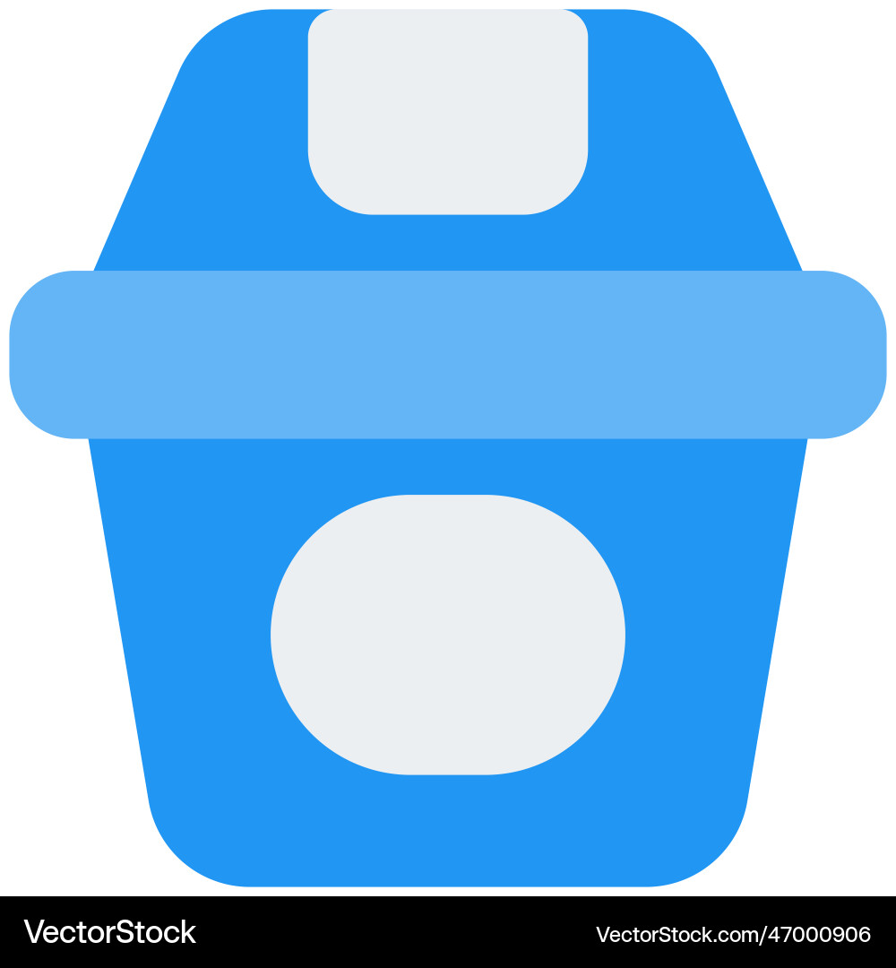 Small waste basket for dumping paper Royalty Free Vector