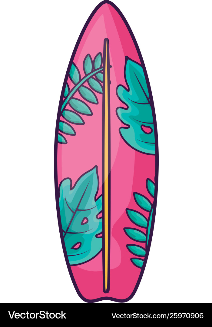 Surfboard equipment sport isolated icon Royalty Free Vector