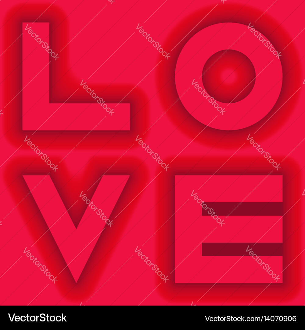 Valentine day greeting card background with word Vector Image