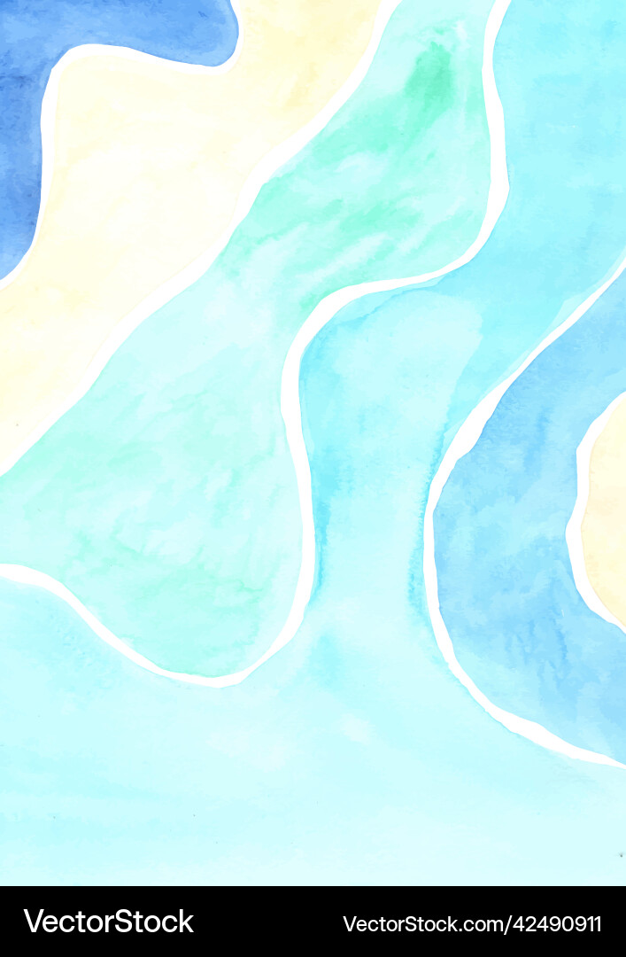 Abstract ivory and blue background watercolor Vector Image