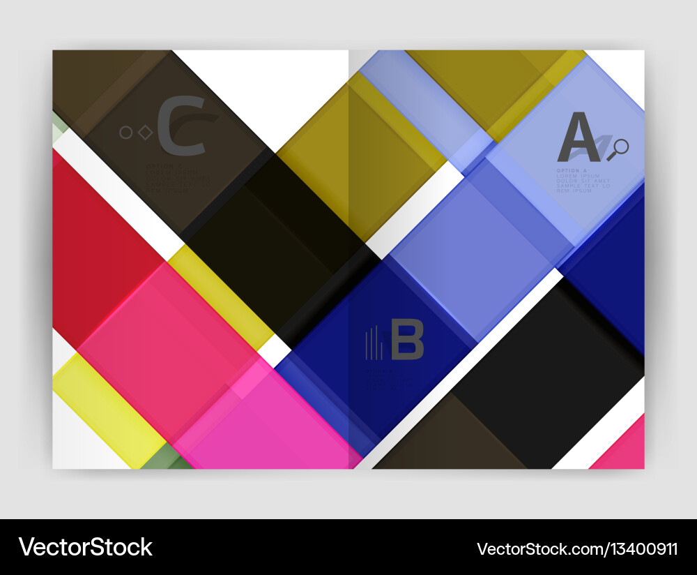 Colorful modern stripes business flyer Royalty Free Vector