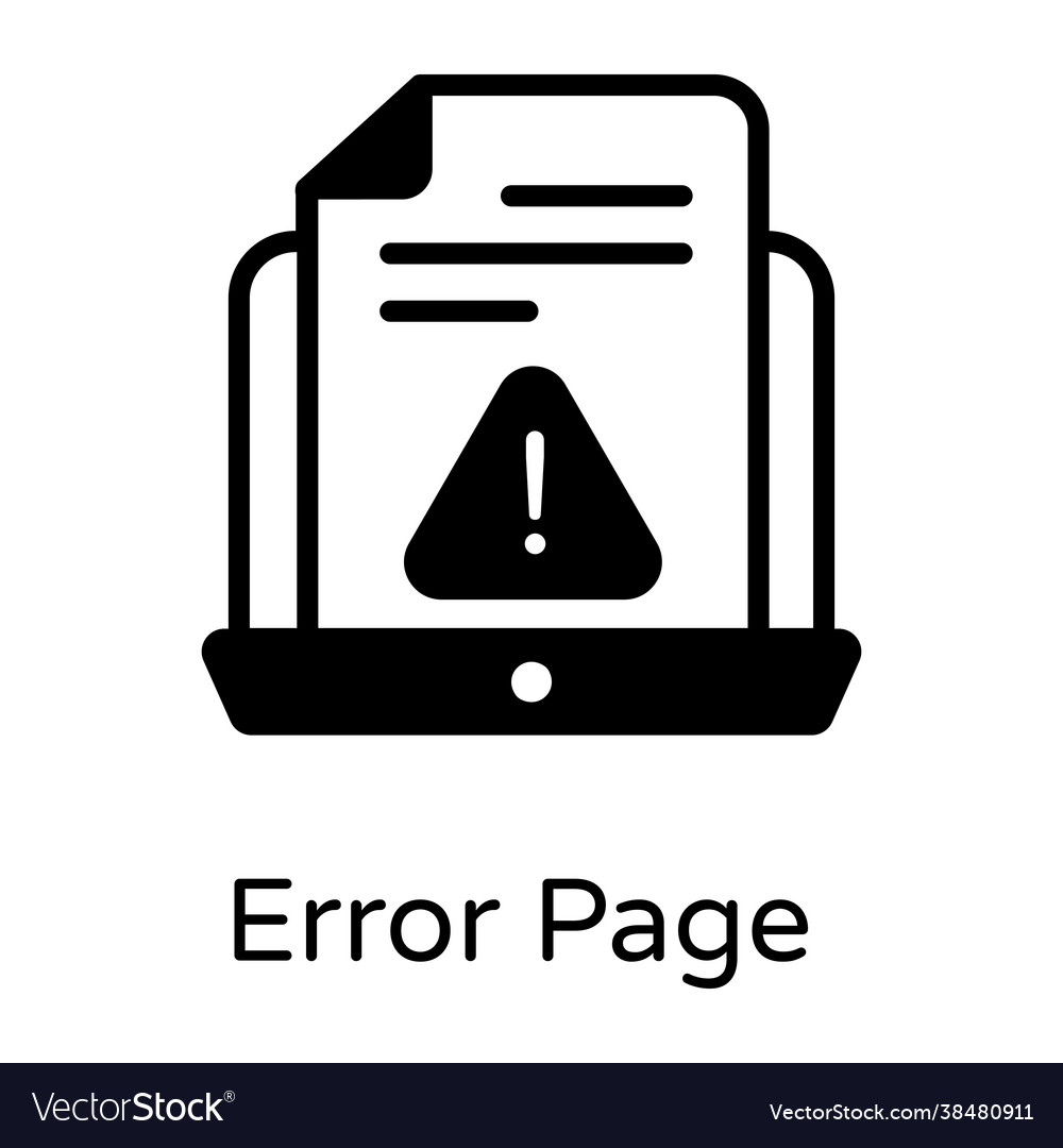 Error page Royalty Free Vector Image - VectorStock