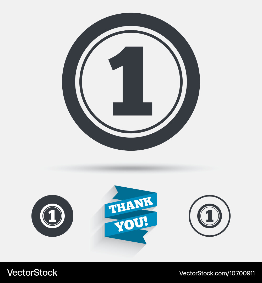 First place award sign winner symbol Royalty Free Vector