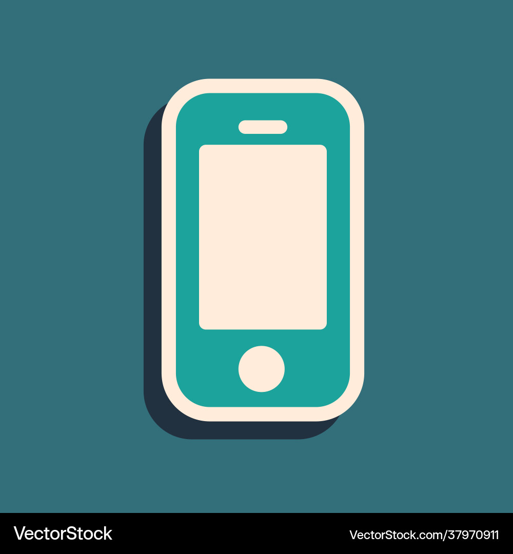 Green smartphone mobile phone icon isolated Vector Image