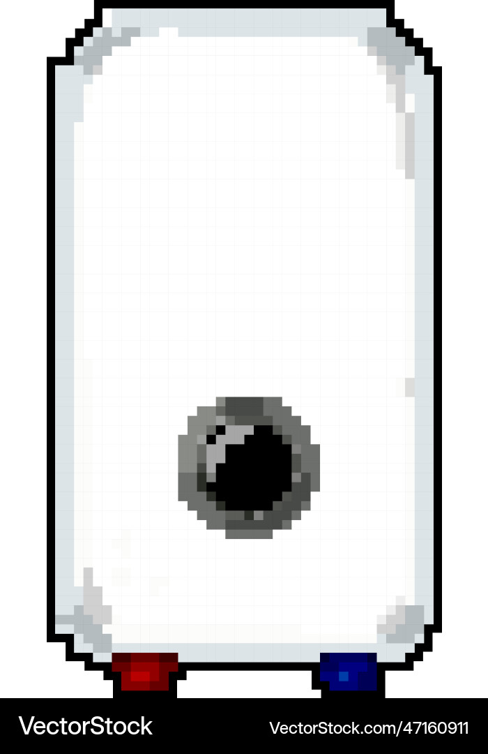 Heat water boiler game pixel art Royalty Free Vector Image