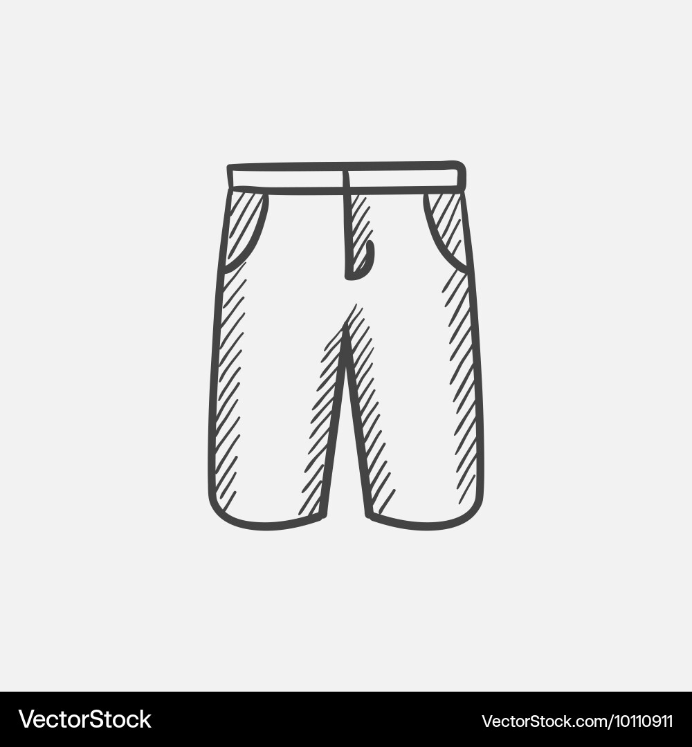 Male shorts sketch icon Royalty Free Vector Image