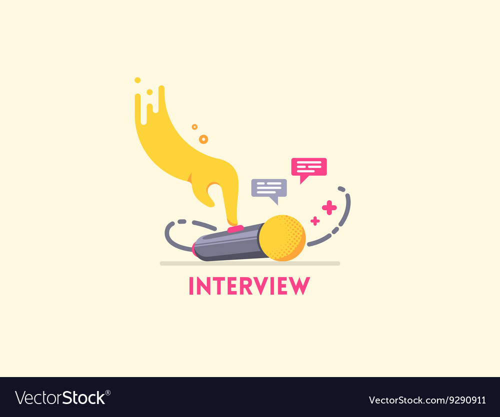 Microphone interview icon Royalty Free Vector Image