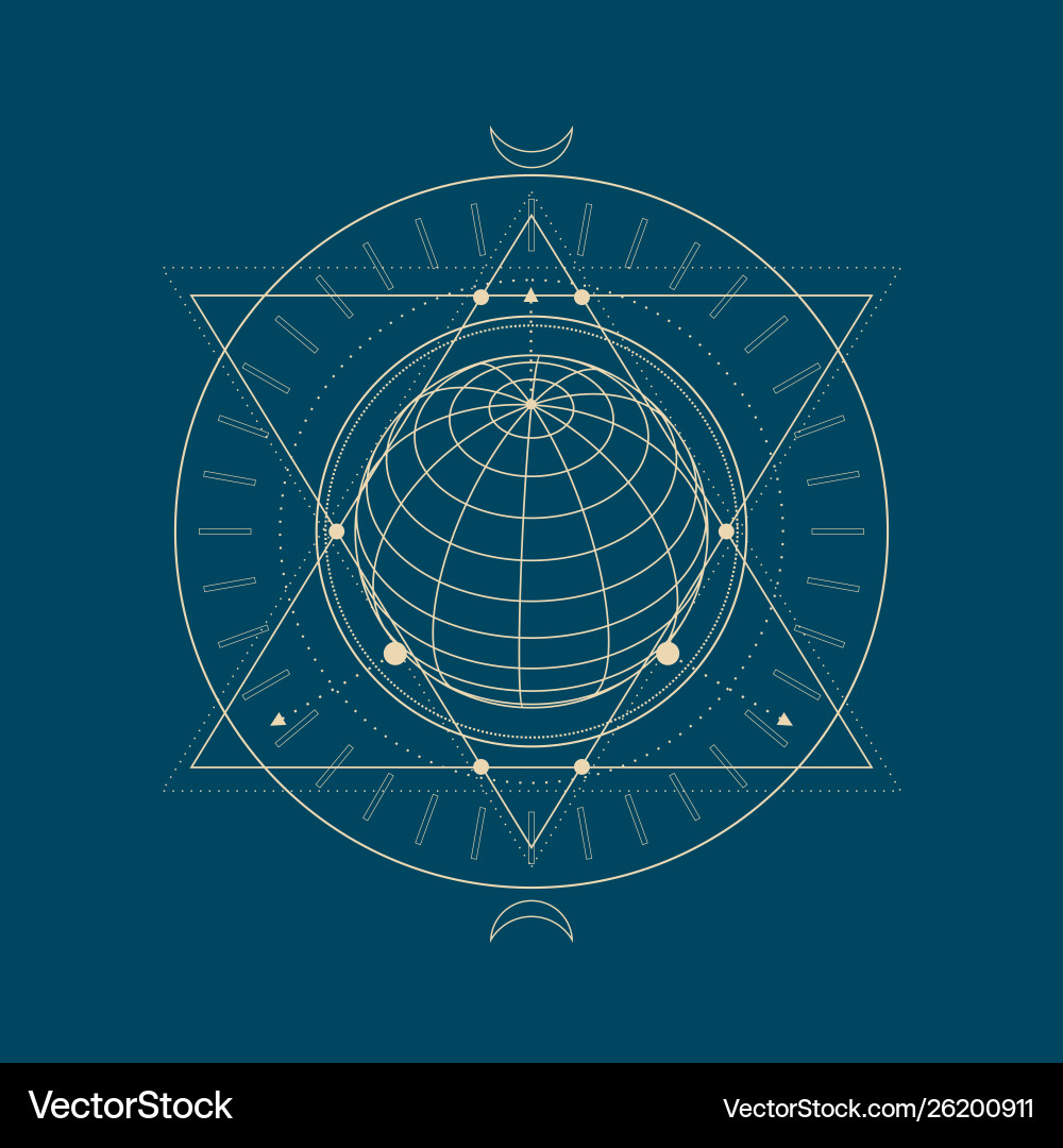 Mystical occult symbol Royalty Free Vector Image