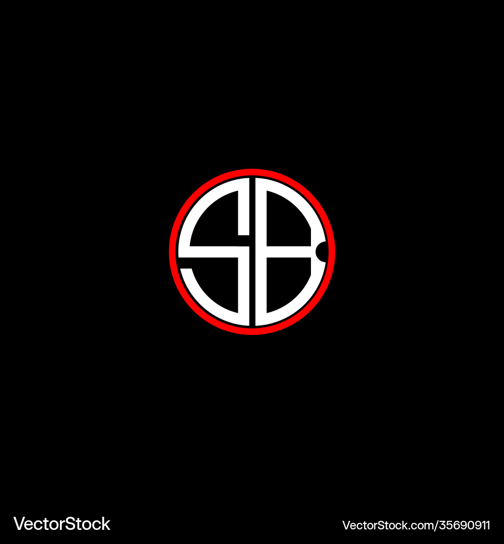 S b letter logo abstract design on black color Vector Image