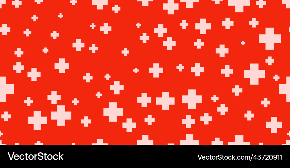 Seamless hospital background with plus symbols Vector Image