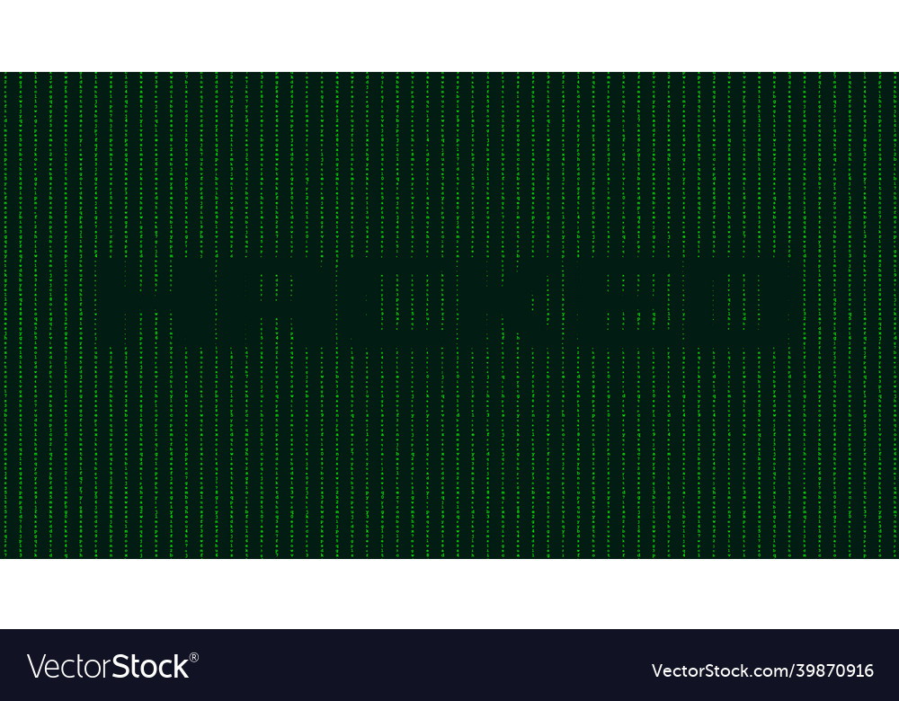 Abstract Technology Binary Code Green Background Vector Image